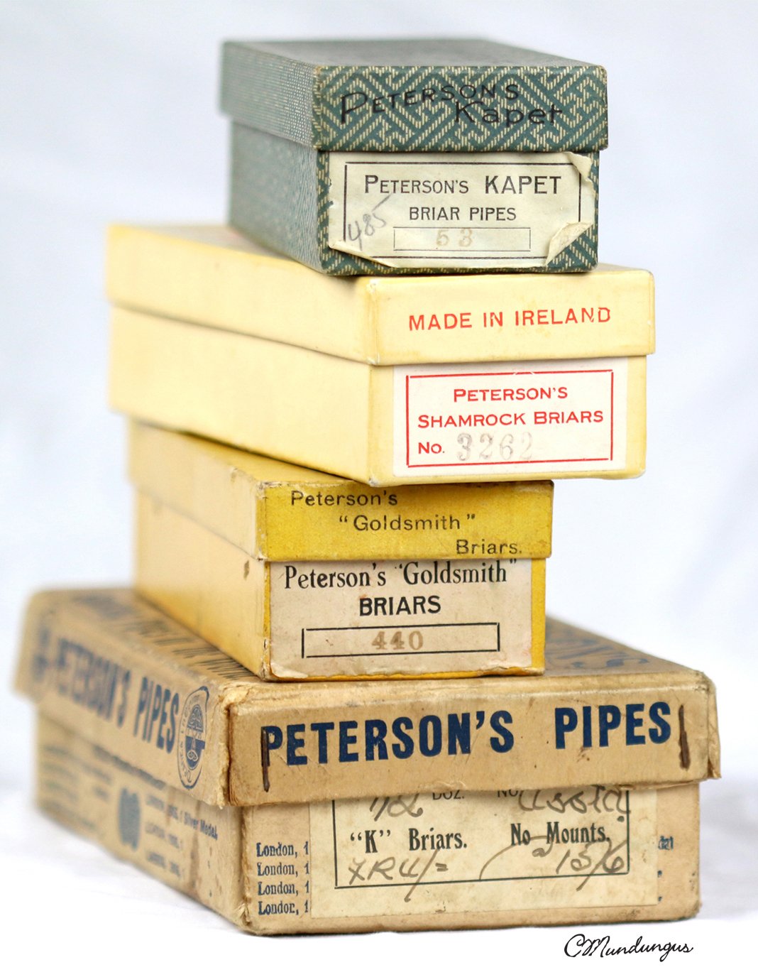 P O Reilly Boxes Patent and IFS – Peterson Pipe Notes